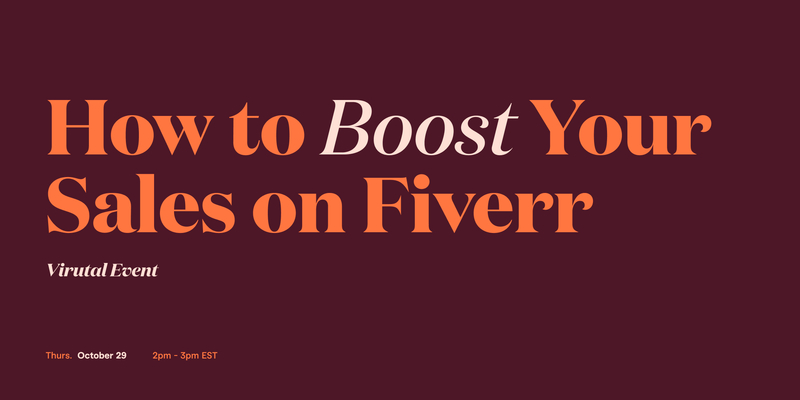 How To Boost Your Sales on Fiverr with Miami Marketer - Oct 29 ...