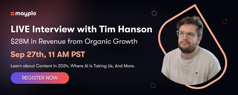 LIVE Interview with Tim Hanson, SEO & Organic Growth Expert - Sep 27 ...